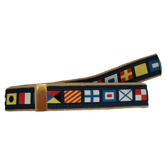 Nautical Code Flag Military Style Belt Khaki Webbing (NO Buckle ...
