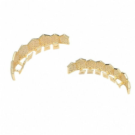 Gold Iced Out Diamond Teeth Braces Diamond Teeth for Men Women Hip Hop ...