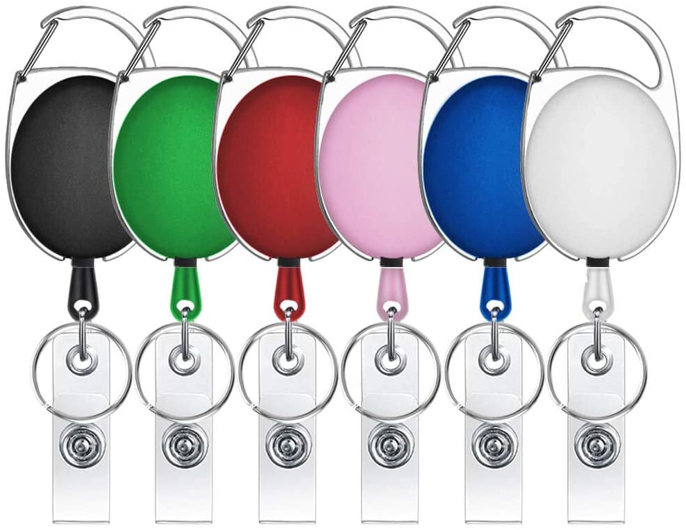 Pack Extendable Keychain,Retractable Badge Holder Key Roll,Key Fob ...