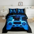 Manfei Blue Game Console Bedding Sets Queen with Comforter, Modern ...
