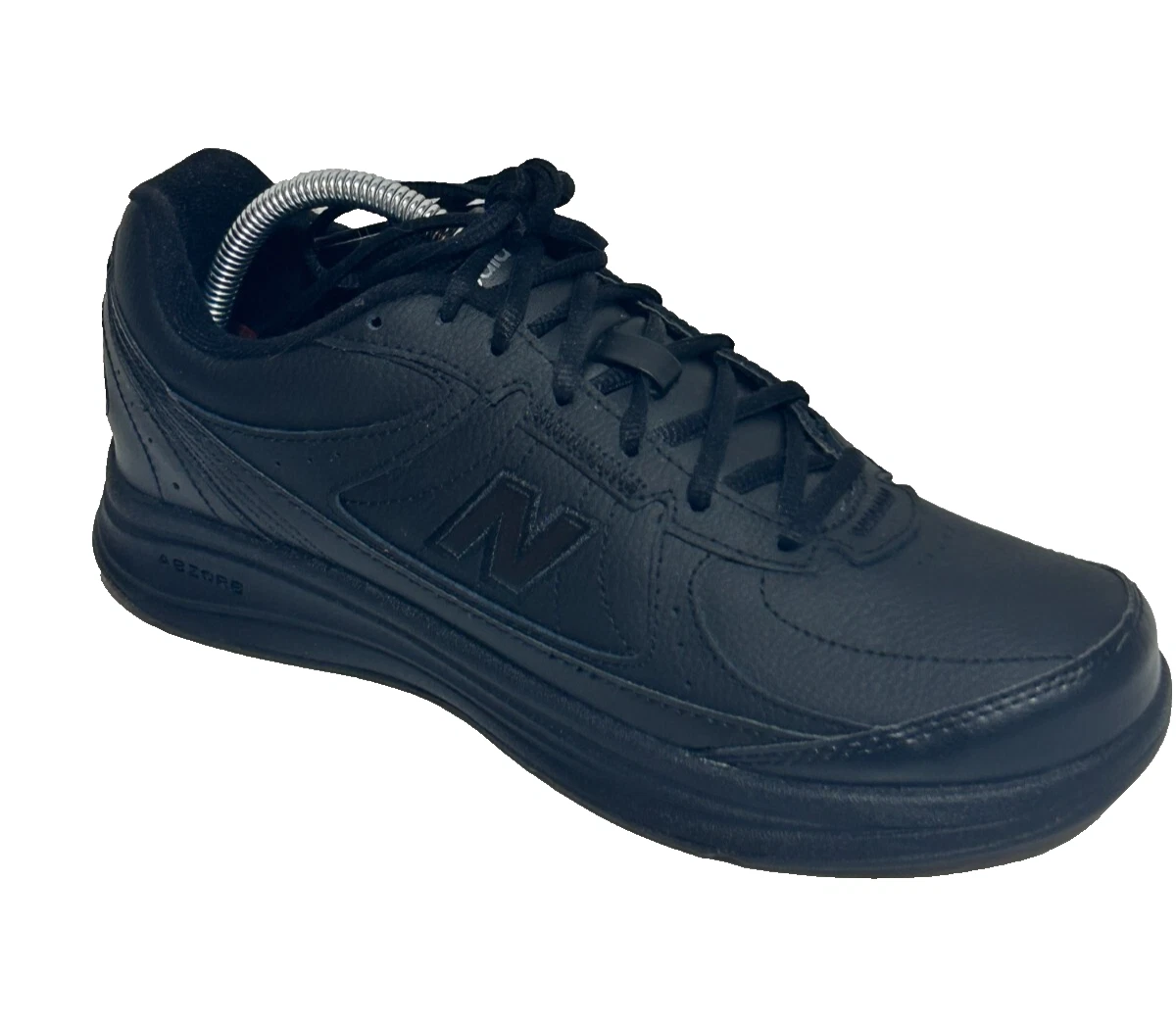 NB New Balance 577 Mens 8.5 2A Walking Shoes Black Leather Lace Up ...