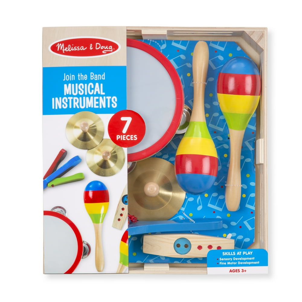 Melissa & Doug Music Makers 7-Piece Wooden Musical Instrument Set ...