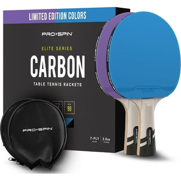 Free Shipping! PRO SPIN Carbon Fiber Ping Pong Paddles, Violet and Blue ...