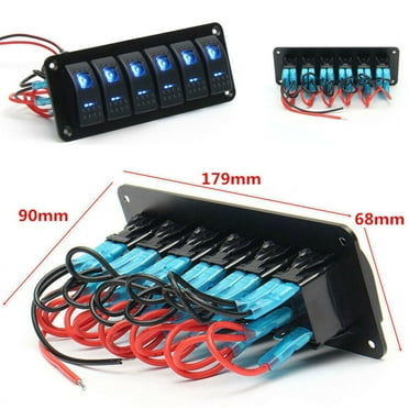 Geloo 8 Gang Marine Switch Panel Waterproof 12V Rocker Switch Panel ...