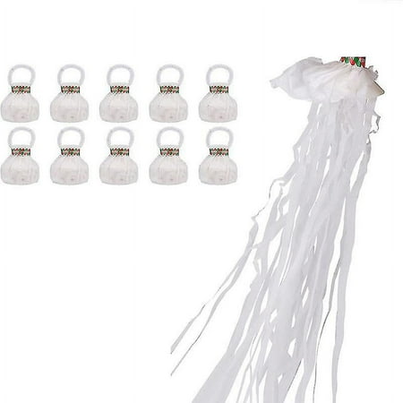10 Pack No Mess Streamer Poppers Pop Out Streamers Hand Throw Wedding ...