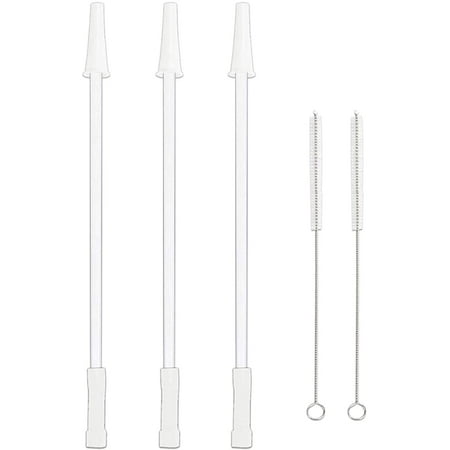 Gallon Water Bottle Straw Trimable Reusable Straw Replacement Set with ...