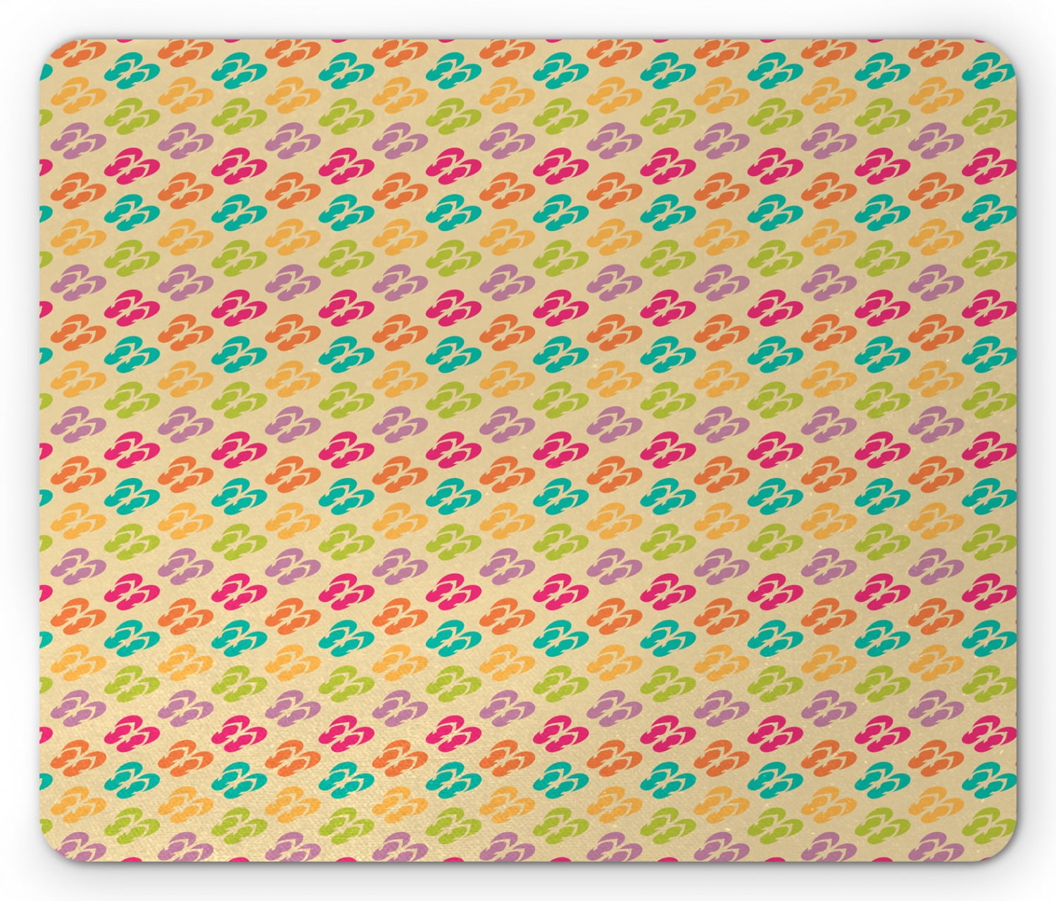 Flip Flop Mouse Pad, Minimalist Style Repeating Pattern Pairs of ...