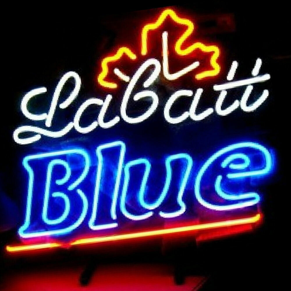 Queen Sense 20"x16" Labatt Blues Beer Neon Sign Man Cave Handmade Neon ...