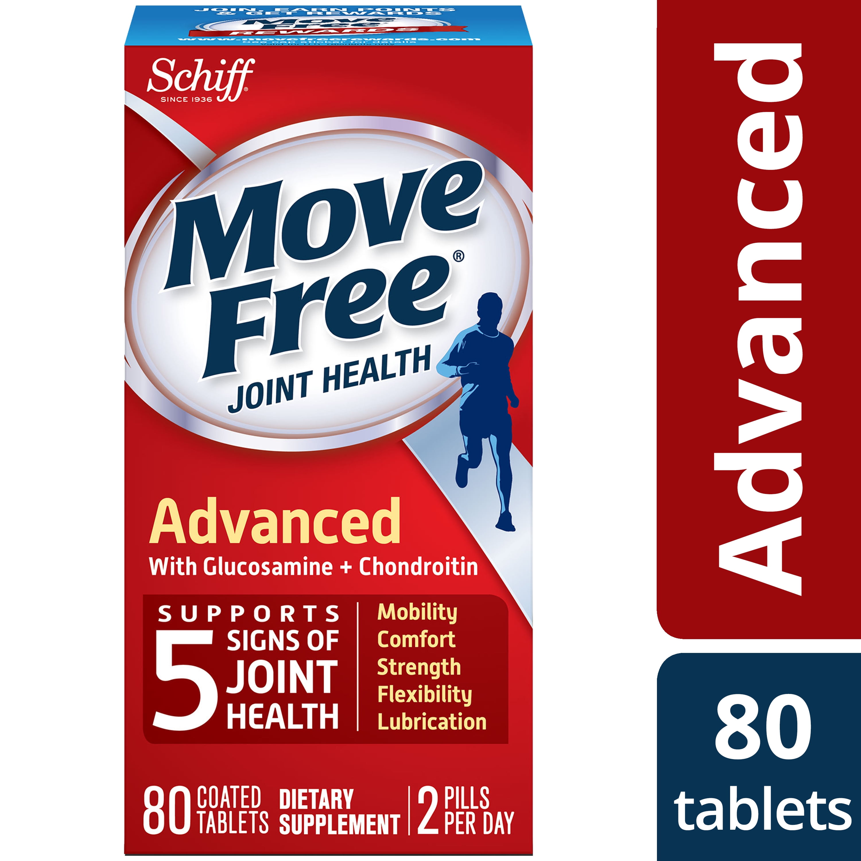 Move Free Advanced – 80 tablets – Joint Health Supplement with ...