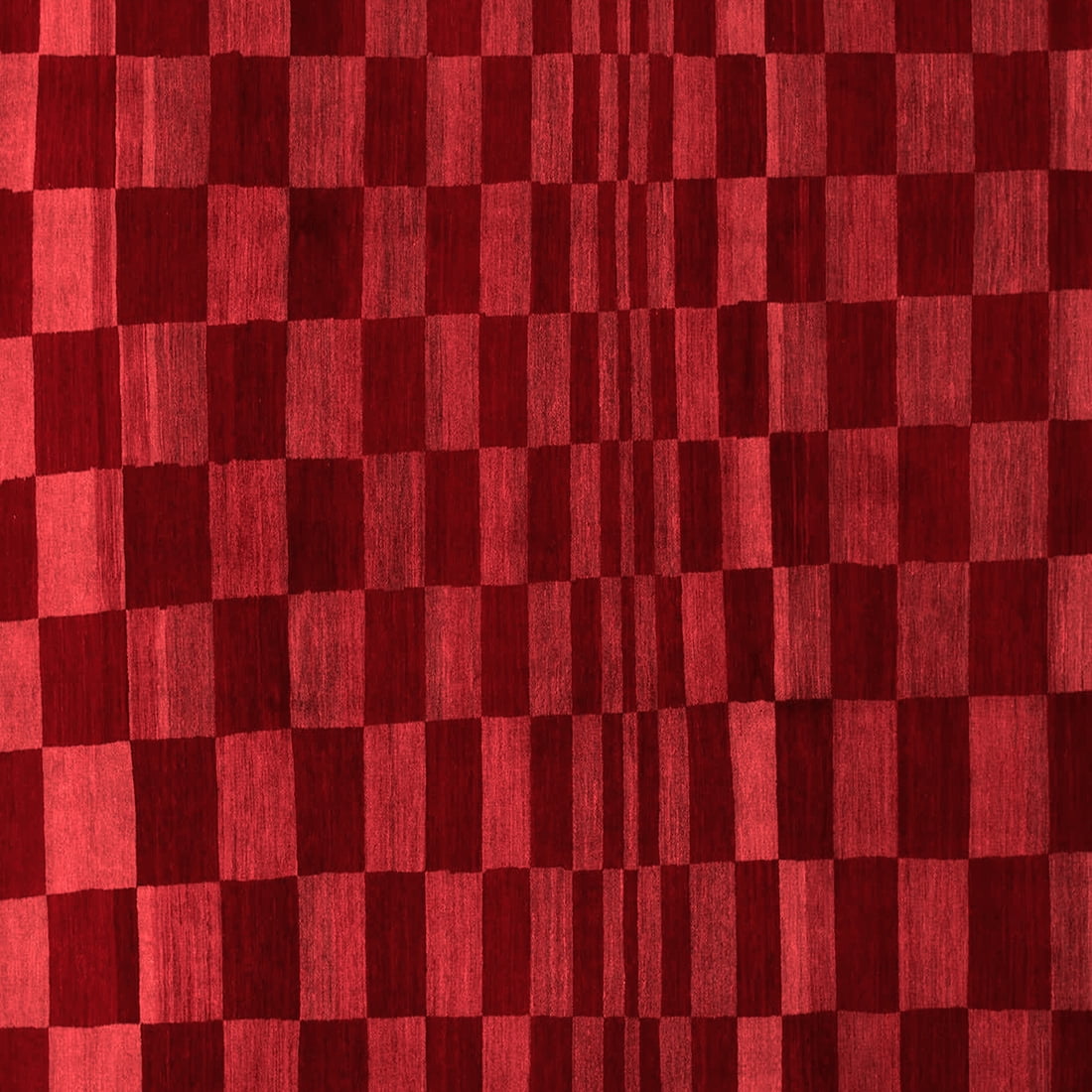 Ahgly Company Indoor Square Checkered Red Modern Area Rugs, 4' Square ...