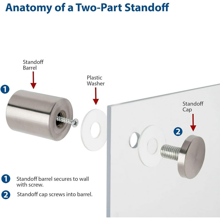 Sign Stand offs Stainless Steel Standoff 5/8 Inch Diameter X 2 Inch ...