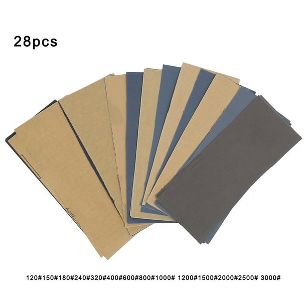 Abrasive Paper,28pcs 120#-3000# Sandpaper Grinding Sanding Paper ...