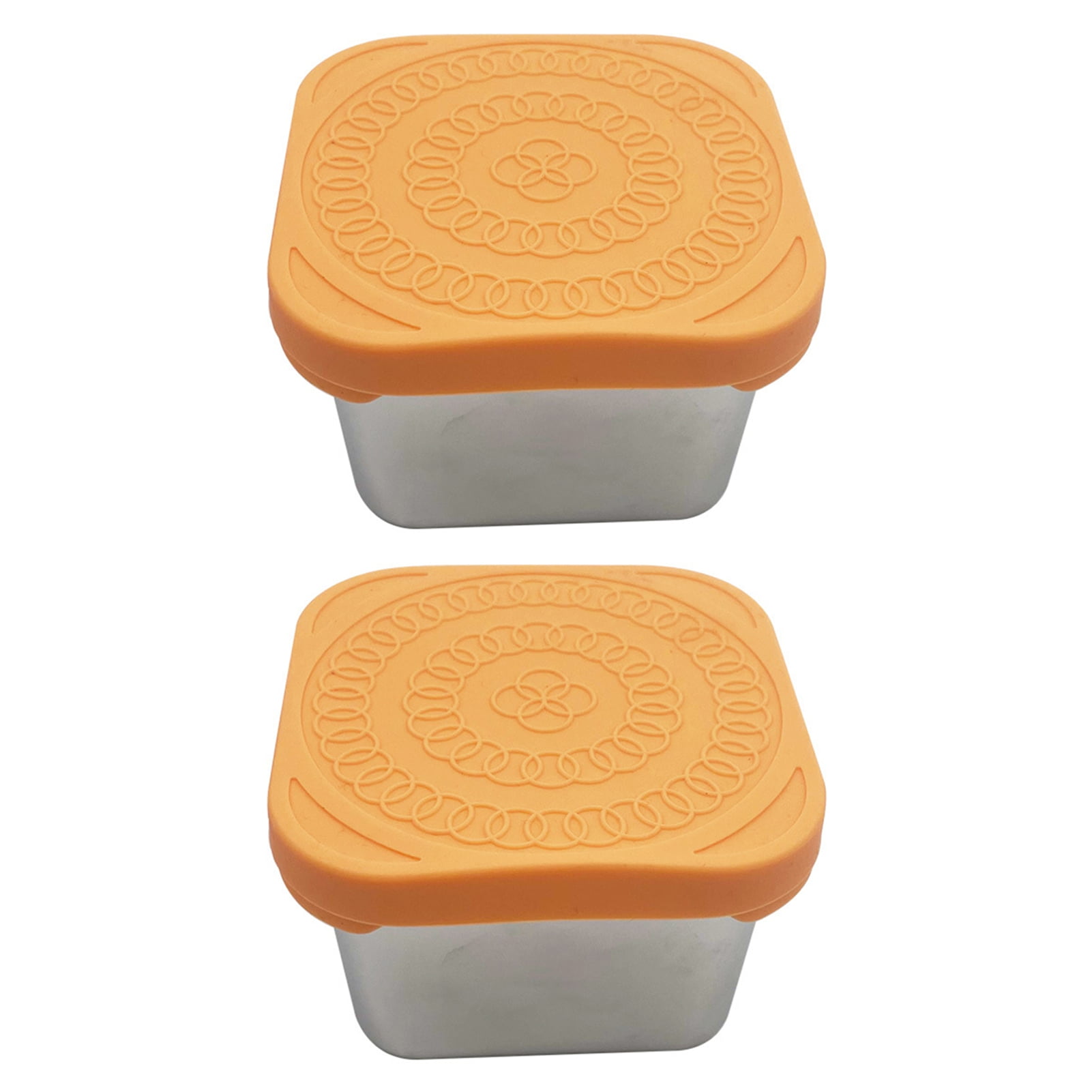 opvise 2Pcs Stainless Steel Sauce Cup With Silicone Lid Food Grade ...