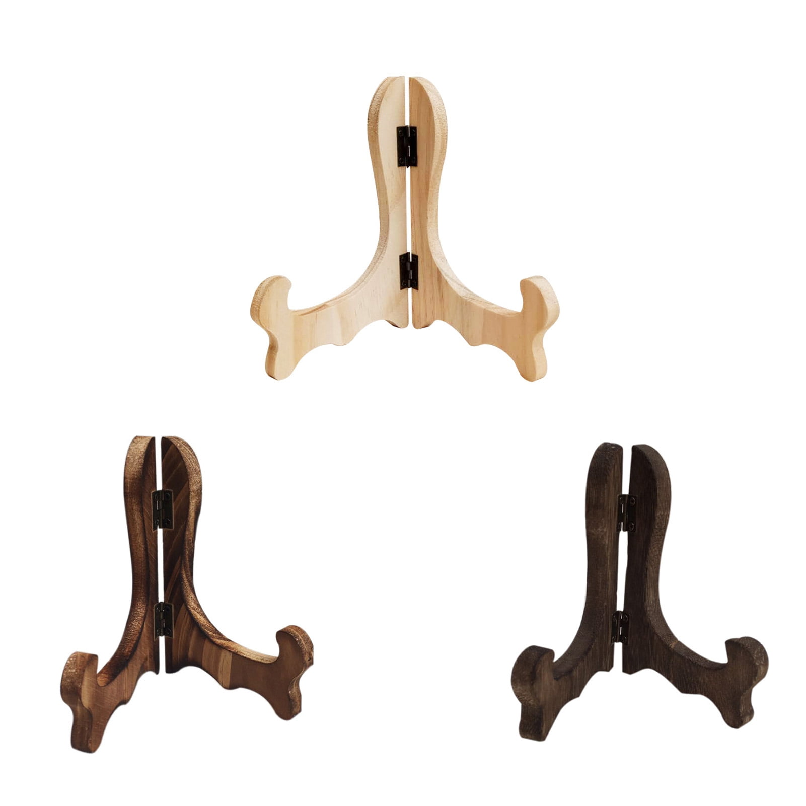 nbuaila Wooden Foldable Display Stand Curved Design Handmade Wooden ...