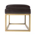 Modrest Bridger - Modern Black Vegan Leather + Brass Dining Bench ...