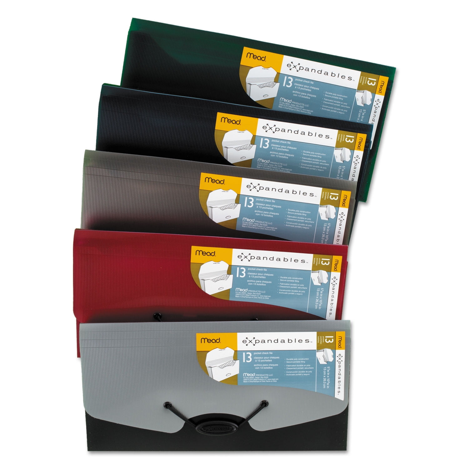 Mead, MEA35904, 13-pocket A-Z Poly Expanding Check File, 1 Each, Red ...