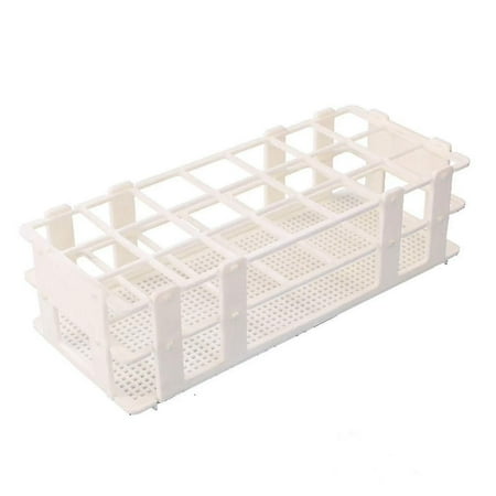 Plastic Test Tube Rack For 30mm Tubes, 21well, White,detachable (21 ...