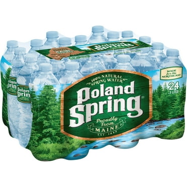 POLAND SPRING 100% Natural Spring Water, 16.9oz Plastic Bottles (Pack ...