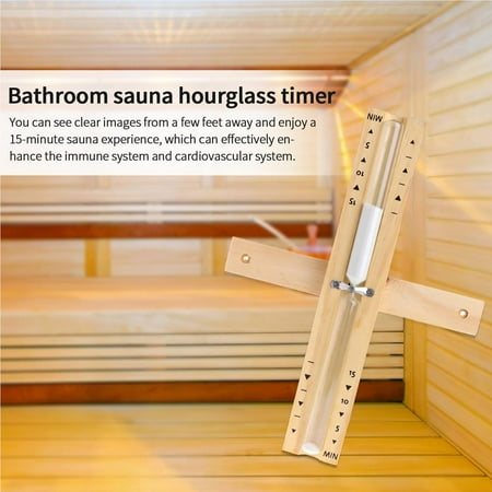 Wall-mounted Sauna Hourglass Sand Timer Rotating Sandglass Timer Wooden ...