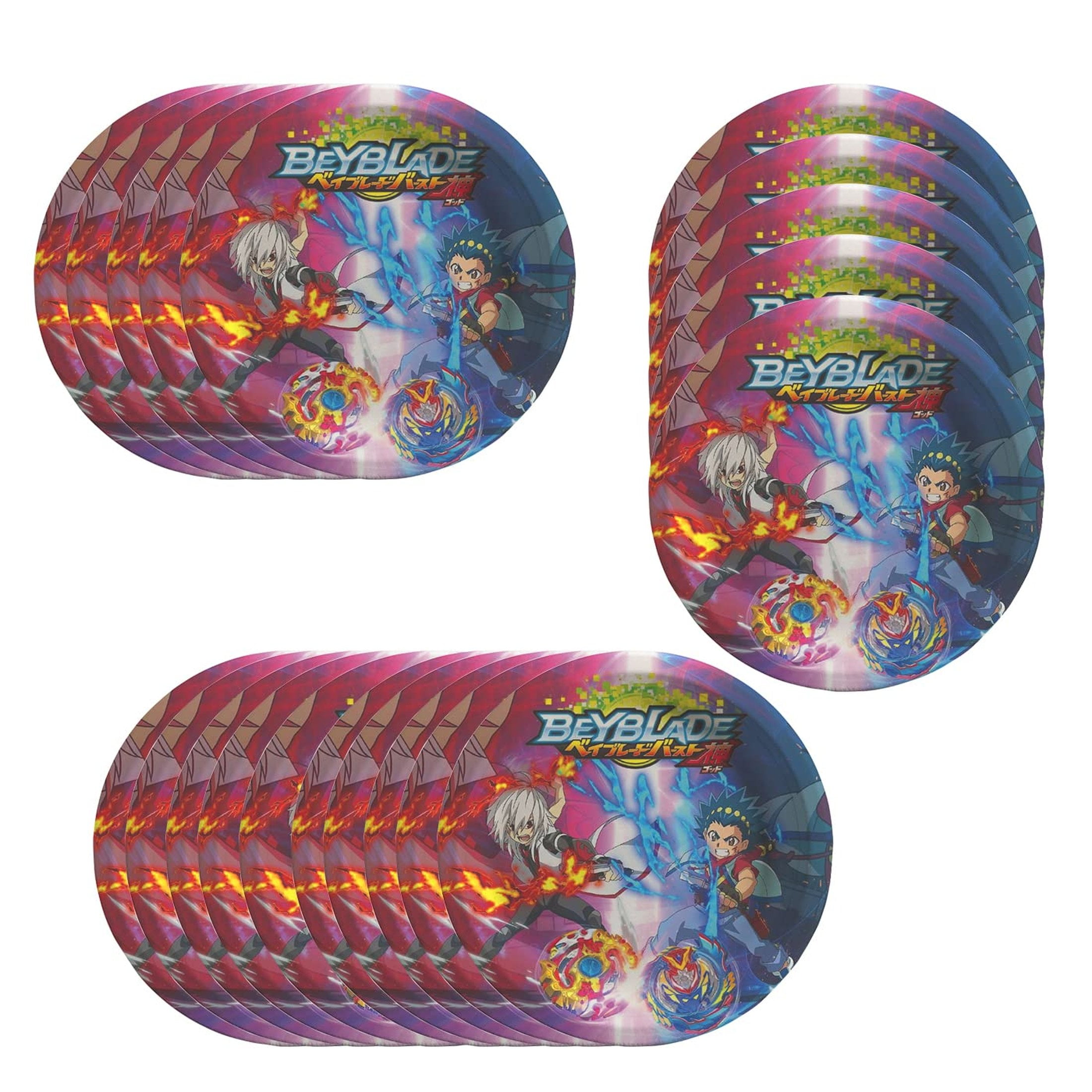 Beyblade Party Plates - Set of 20, Beyblade Birthday Decorations ...