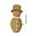 Rattan Snowman, Wicker Christmas Decoration Snowman Plush Snowmans with ...