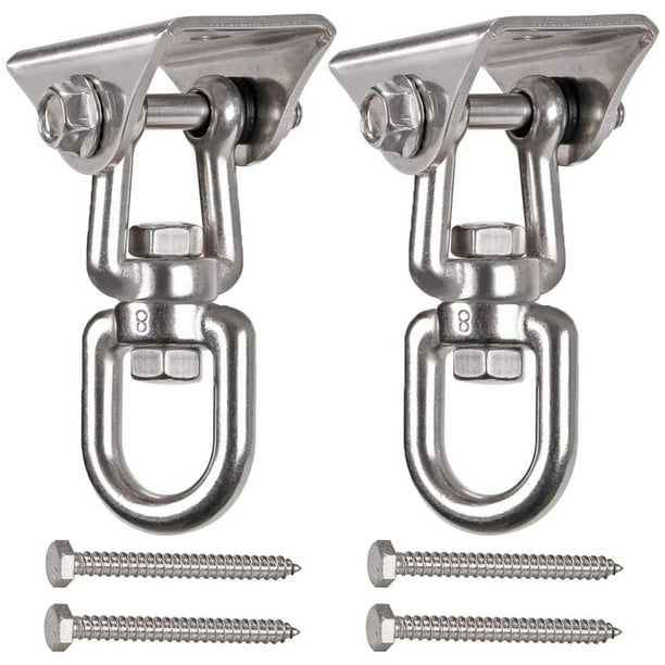 Pieces Stainless Steel 360° Rotating Ceiling Hooks, Hanging Hooks with ...