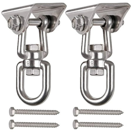 Pieces Stainless Steel 360° Rotating Ceiling Hooks, Hanging Hooks with ...
