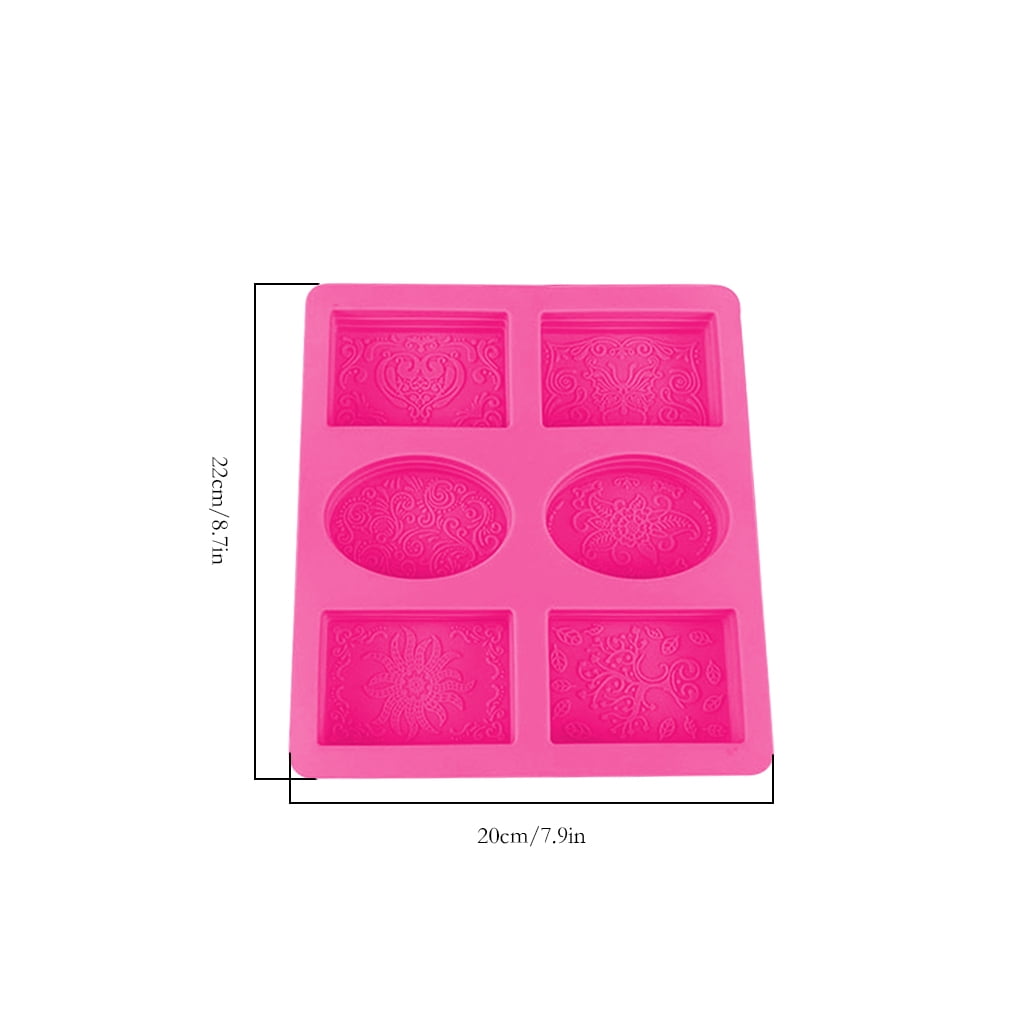 Silicone Mold Soap Rectangular Silicone Mold with 6 Cavities, Soap Mold ...