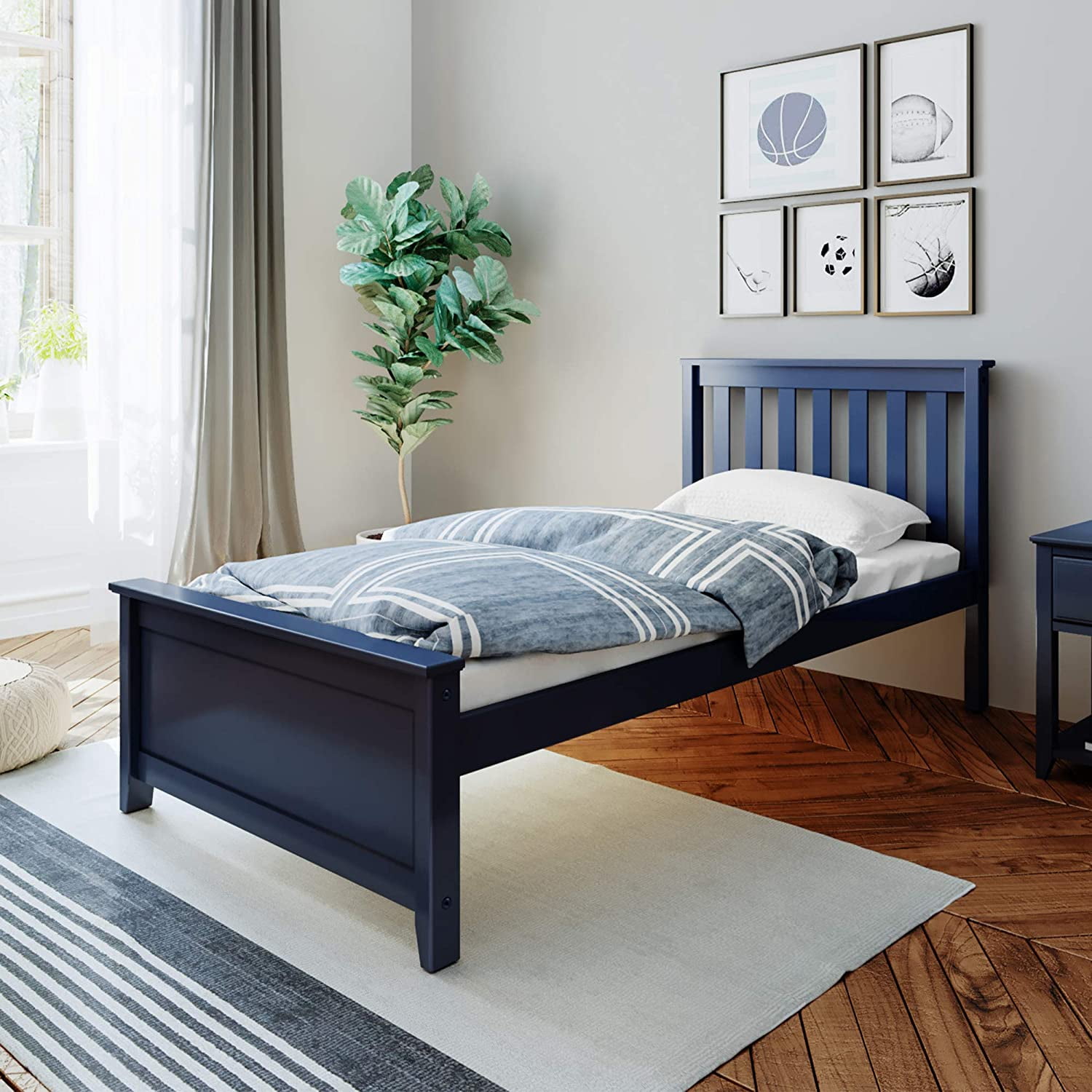 Click here for Bedsmart Solid Wood Twin Size Bed Blue Twin Bed prices