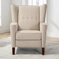Miekor Mid Century Chenille Wingback Recliner Chair, Button Tufted ...