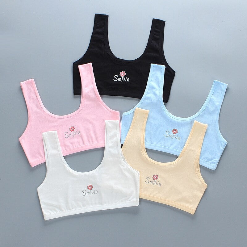 8-18 Years Cotton Teen Girl Training Bra Puberty Adolescent Vest ...