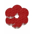 15 Inch Round Placemats Set of 6, Red Christmas Non Slip Heat ...
