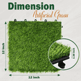 Artificial Grass Tiles Outdoor, Turf Squares 12x12 in, Pack 27 ...