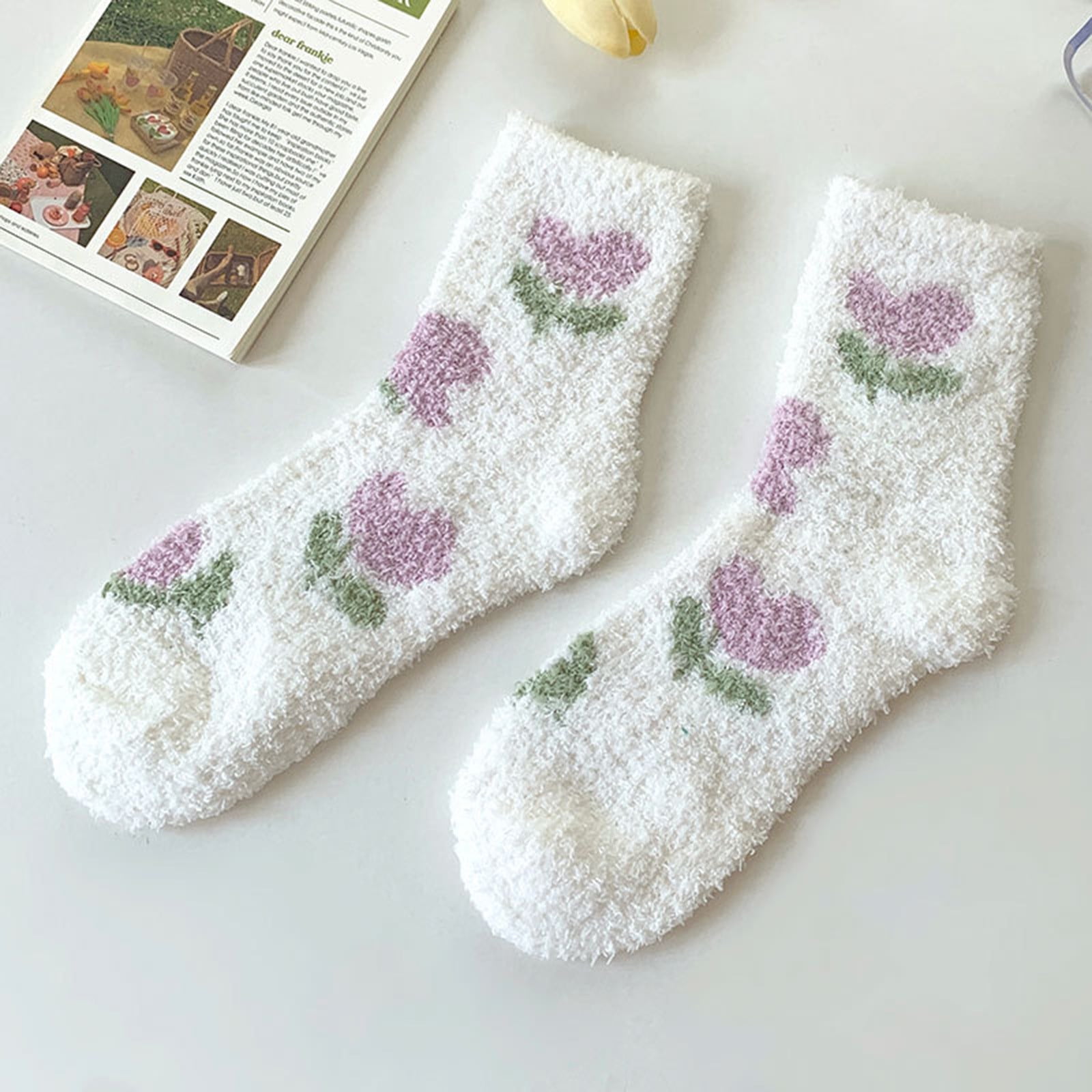 Click here for Gdreda Fuzzy Slipper Socks For Women Thick Winter... prices