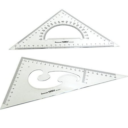 BronaGrand Large Triangle Ruler Square Set, 30/60 and 45/90 Degrees, Set of 2 | Walmart Canada