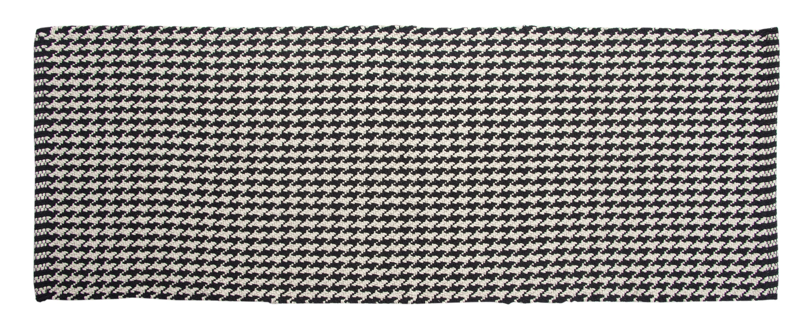 Chesapeake Portland Houndstooth Black Accent Rug Runner (22"x60 ...