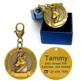 Pet Artist 3D Gold Personalized Dog Tags with Breeds Customized Name ID ...