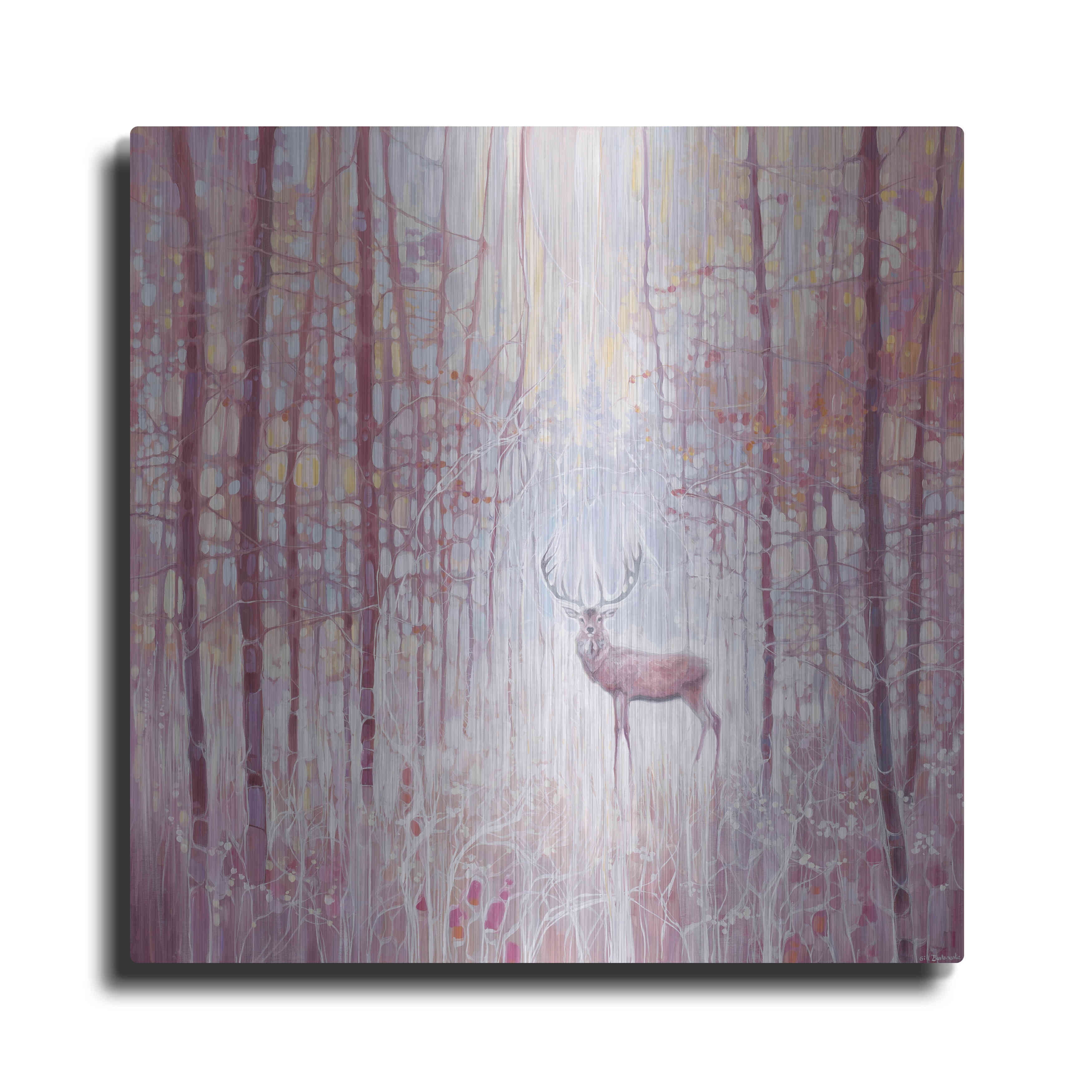 Luxe Metal Art 'Frost King' by Gill Bustamante, Metal Wall Art, 12"x12 ...