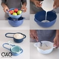 COOK WITH COLOR Nesting Mixing Bowls Set with Measuring Cups, Colander ...