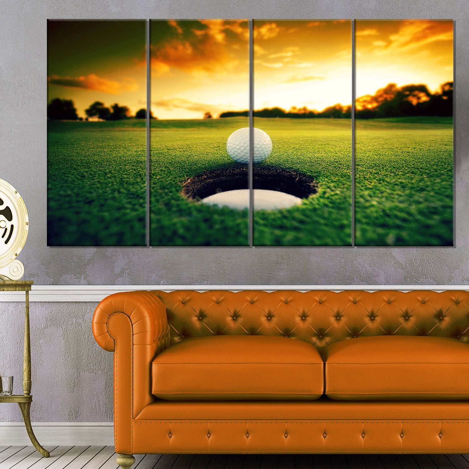 Click here for Designart Design Art Golf Ball Near Hole Landscape... prices