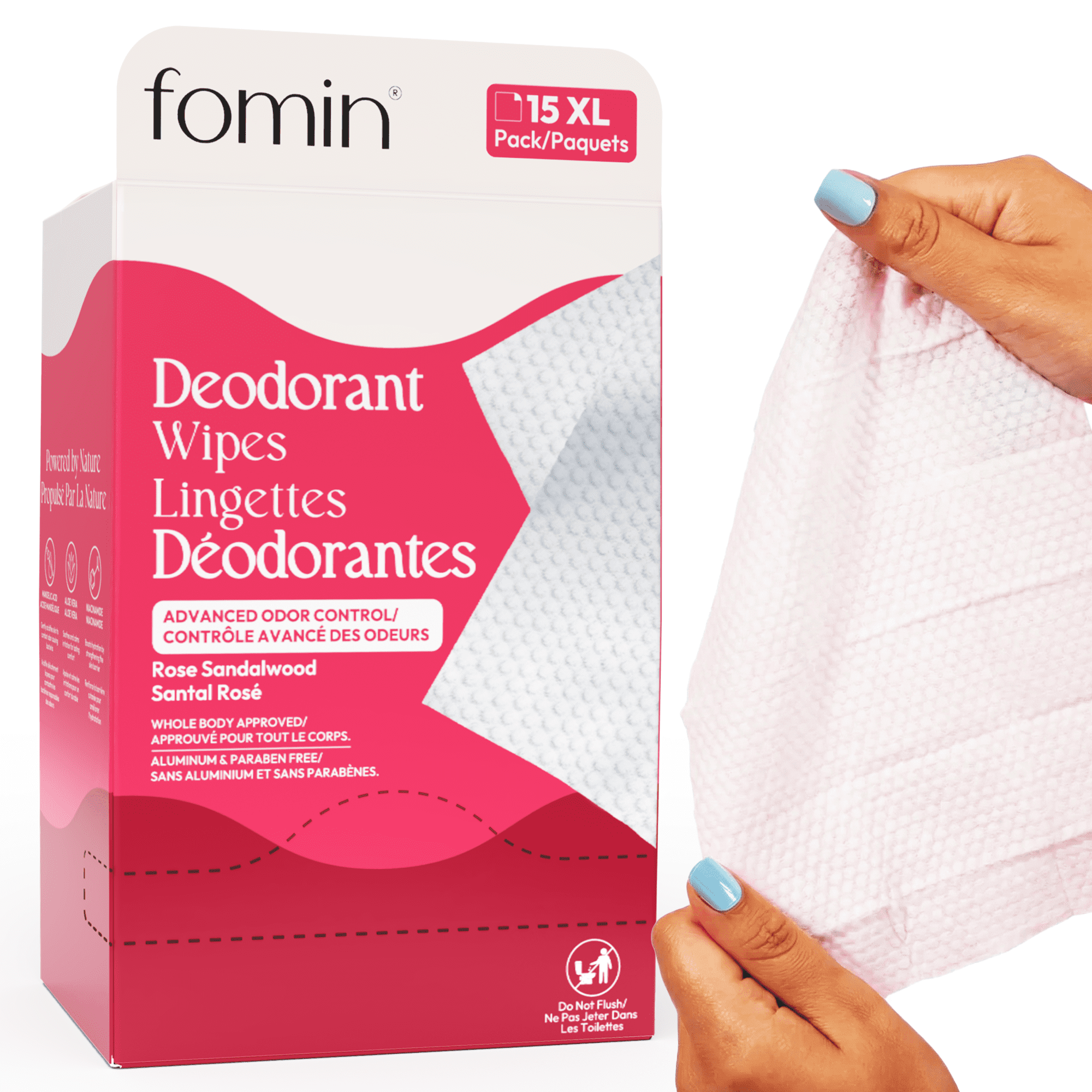 Click here for Fomin Travel Deodorant Wipes - Rose Sandalwood - 1... prices