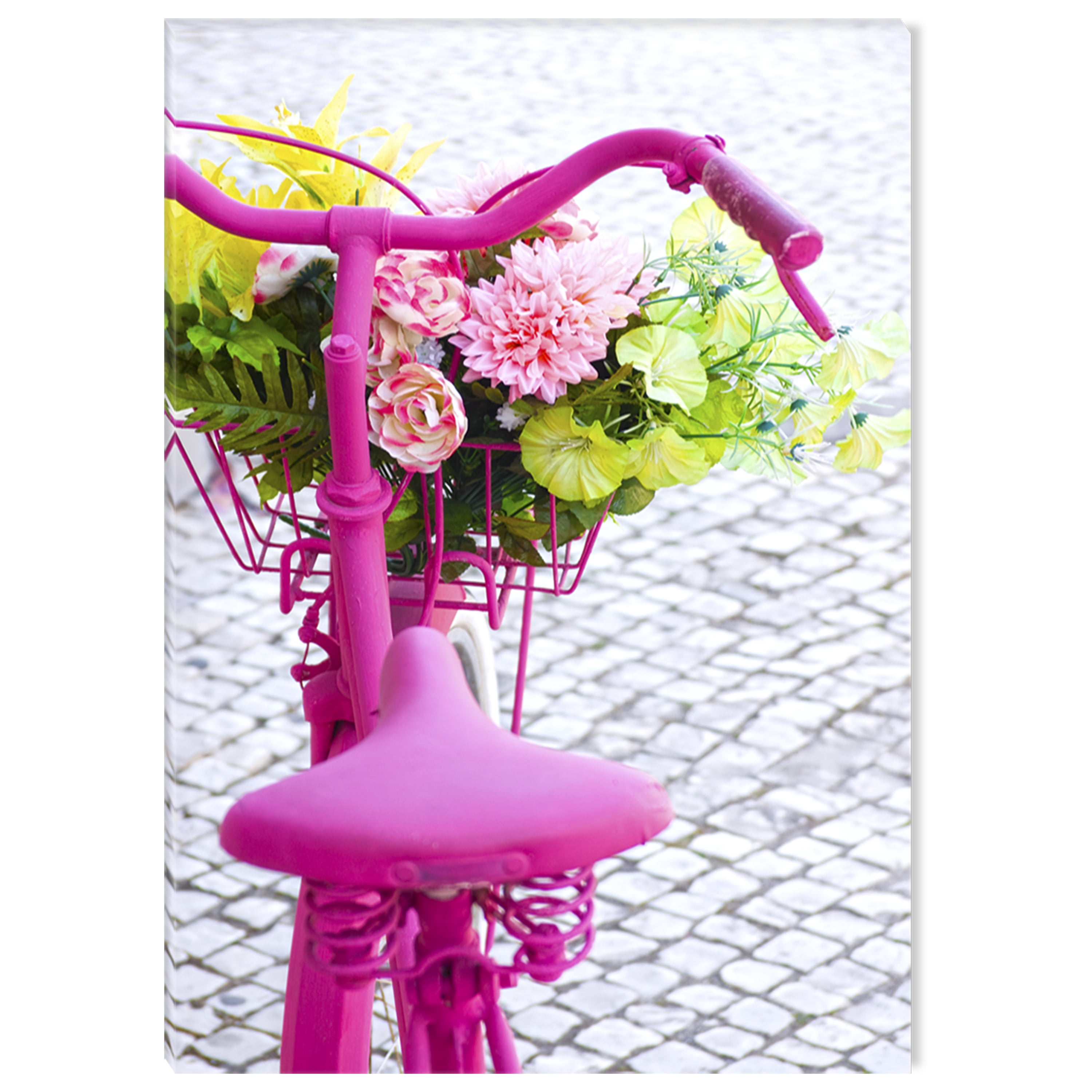 Startonight Canvas Wall Art Pink Bike USA Design for Home Decor ...