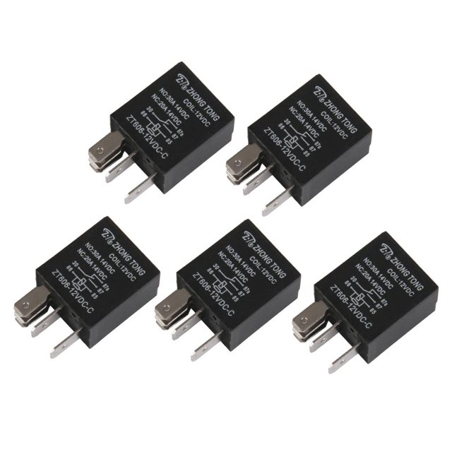 5Pcs Universal 5 Pin Truck 20A/30A SPDT Relay Relays For Automotive ...