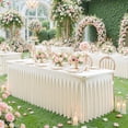 6 Pack Spandex Ivory Fitted Table Cloth for 6ft Rectangle Tables Ivory ...