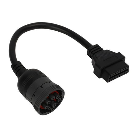 9 Pin To 16pin OBD2 Adapter, Easy To Install J1939 Diagnostic Connector ...