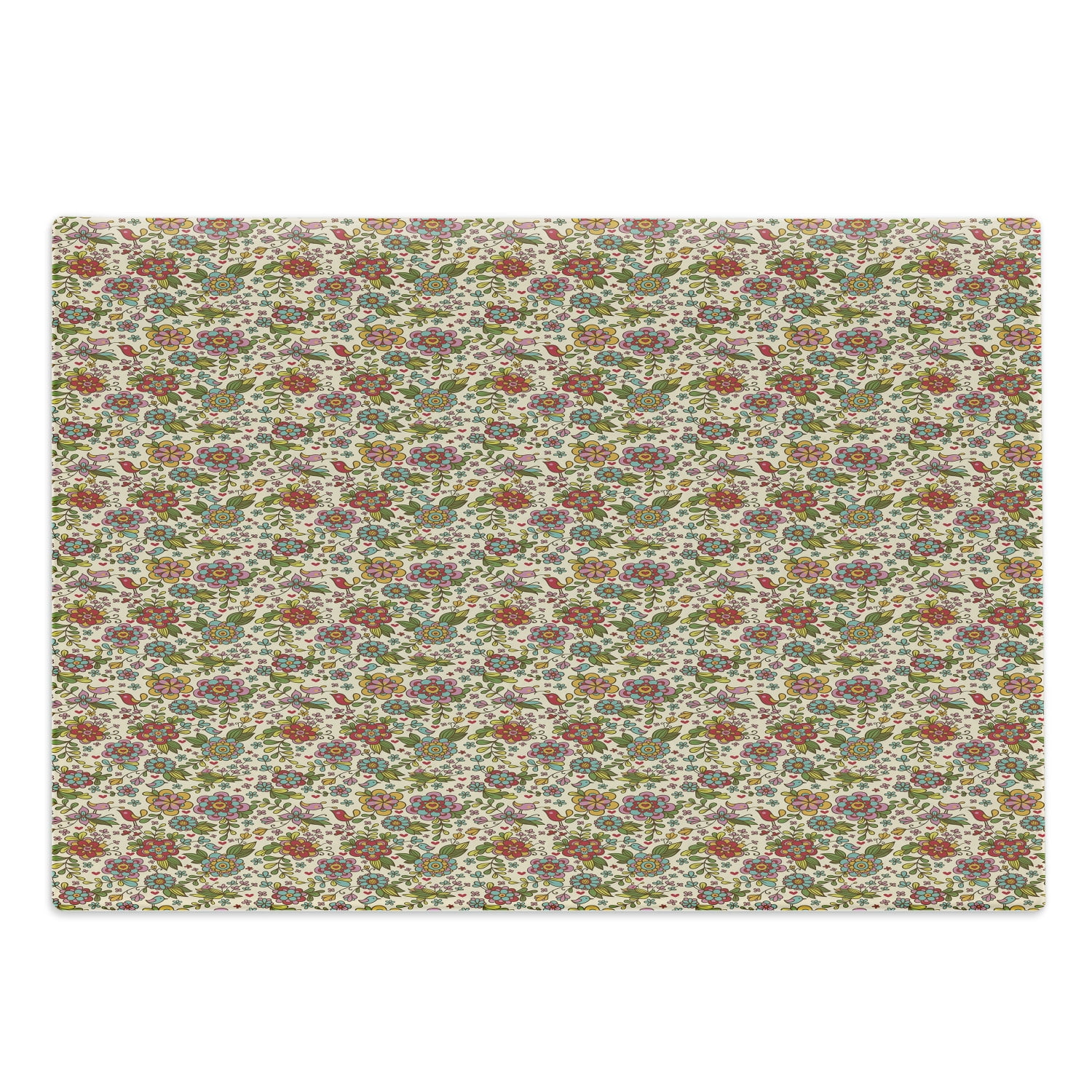 Colorful Cutting Board, Vintage Flowers and Birds Spring Season Flora ...
