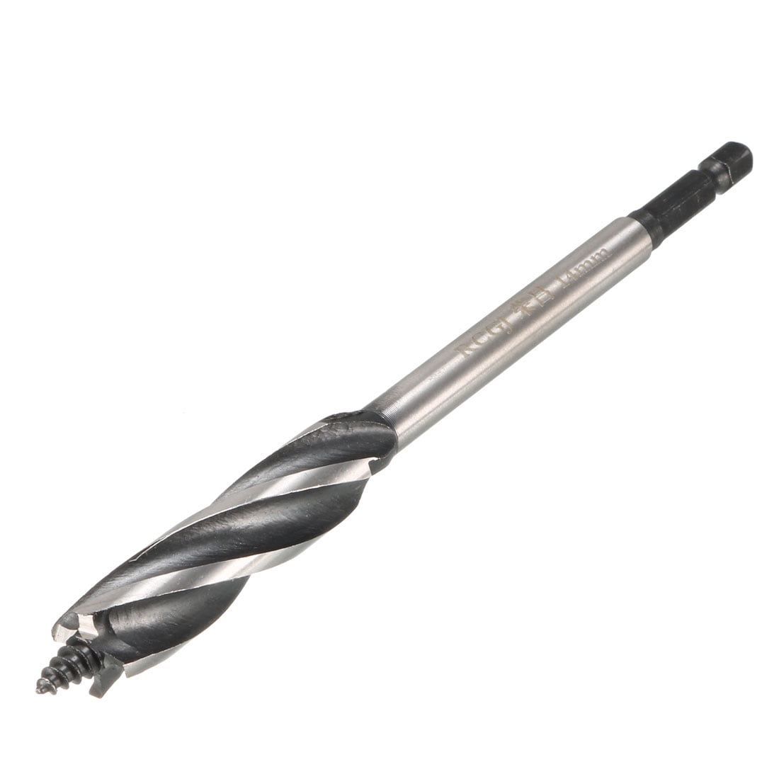 1/4" Shank 14mm Dia Woodworking Wood Quad Fluted Auger Drill Bit ...