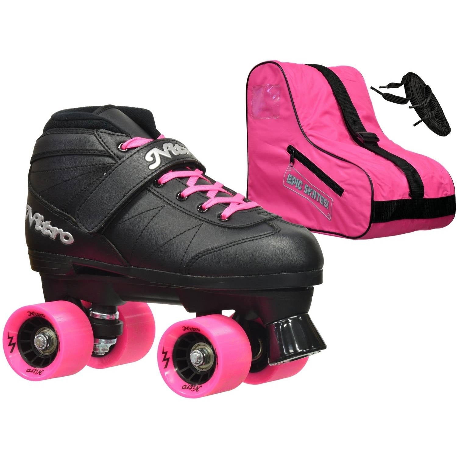 Epic Nitro Turbo Pink Quad Speed Skates Package - Walmart.com