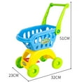NimJoy Children's Plastic Toy Shopping Cart with Cutting Foods, Pretend ...