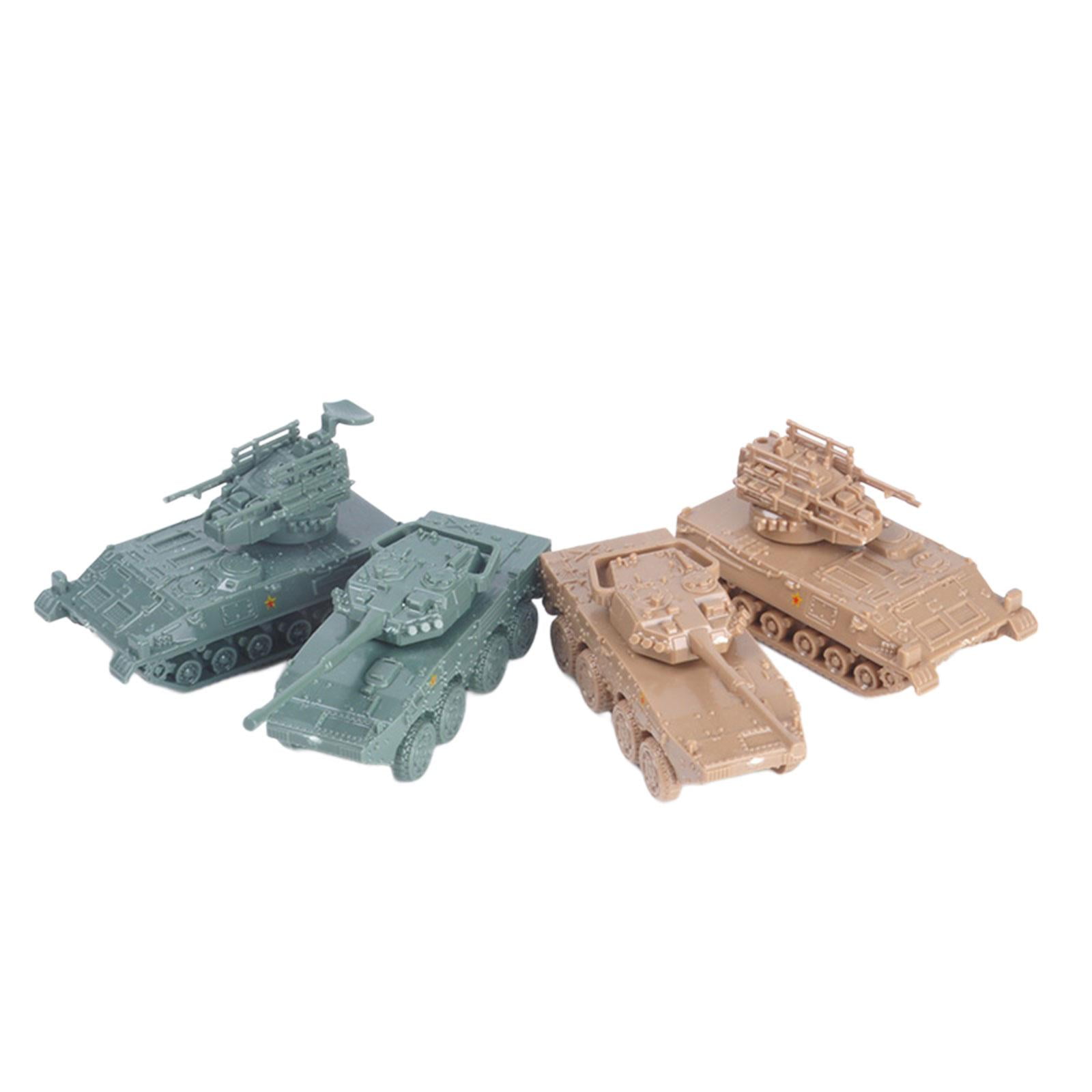 4 Pieces 1/144 Assembly Tank Model 4D Modern Tank Model for Kids Boys ...